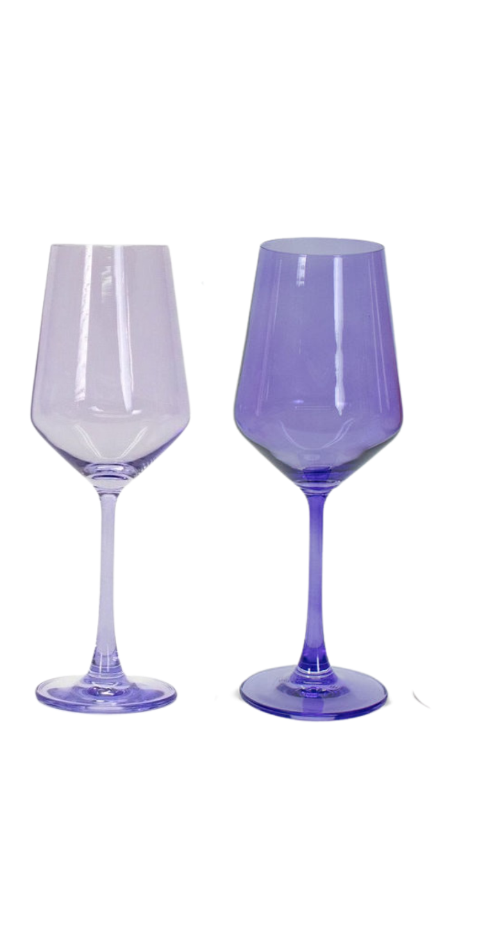 Purple wine glasses store